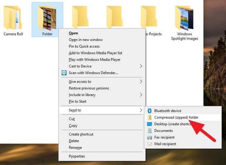 How To Send A Folder And Its Content Over Email
