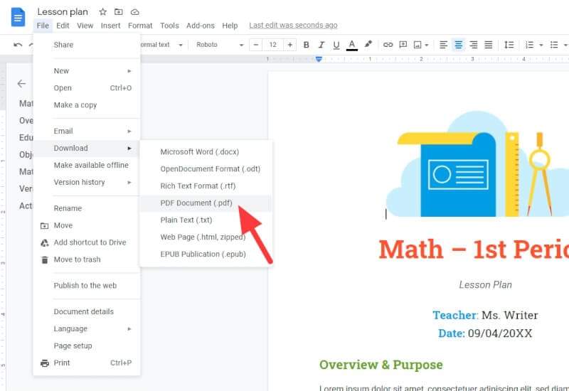 How To Quickly Save Google Docs Document As PDF How To Quickly Save Google Docs Document As PDF