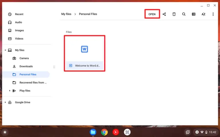 How To Open Microsoft Word Document On A Chromebook